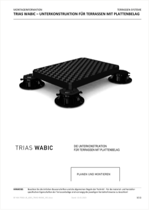 Kataloge und Montageanleitungen | TRIAS Terrassen-Systeme